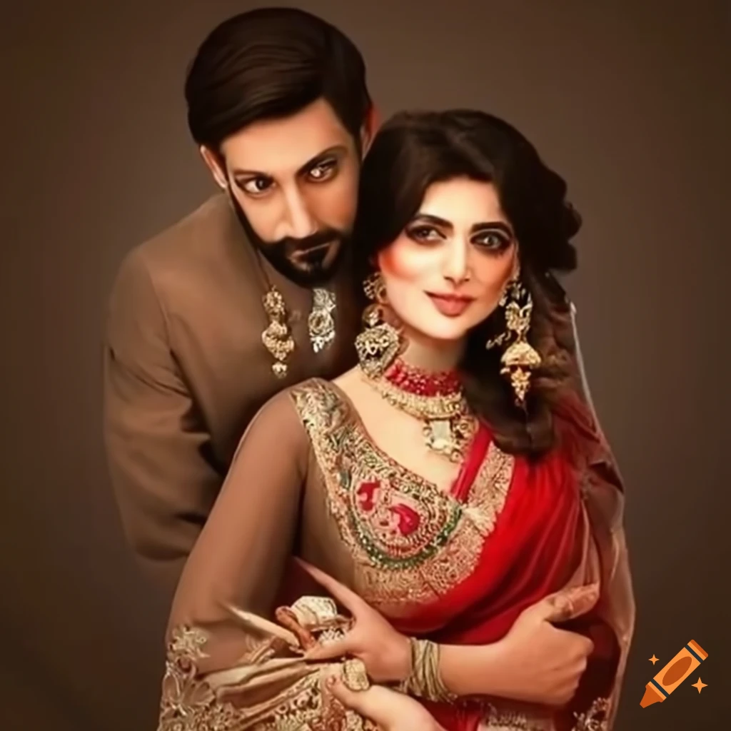 Pakistani couple together on Craiyon