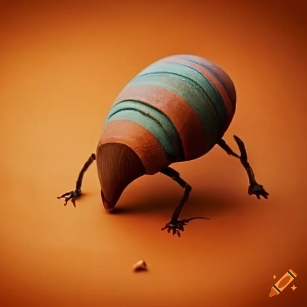 Wooden bug sculpture on Craiyon