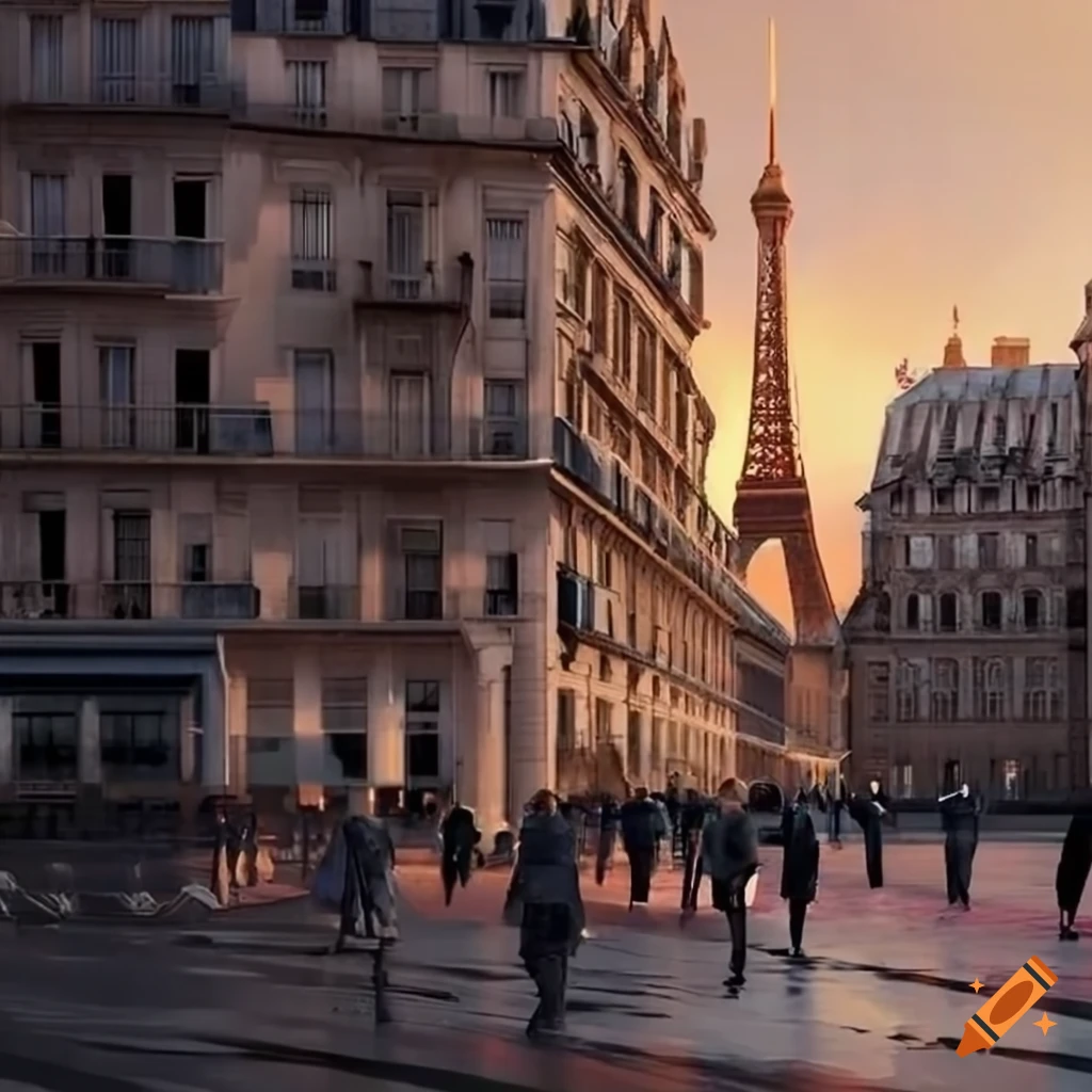 Hyper-realistic paris cityscape in cgi art on Craiyon