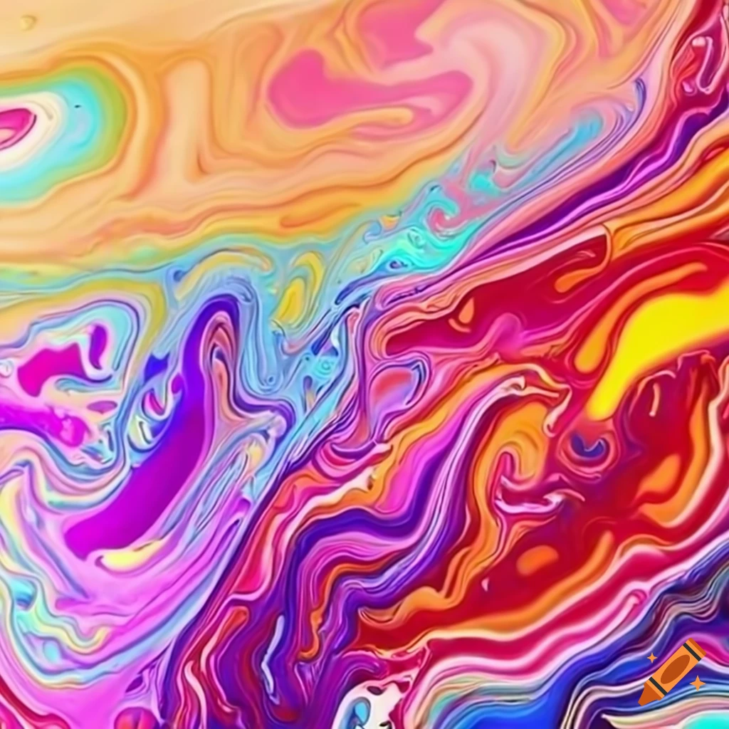 Colored fluid art on Craiyon