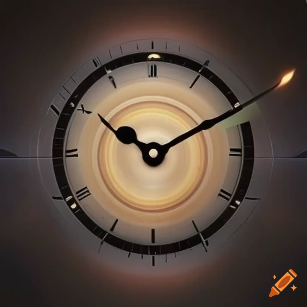 Saturn and clock symbolizing chronus and lifespan on Craiyon