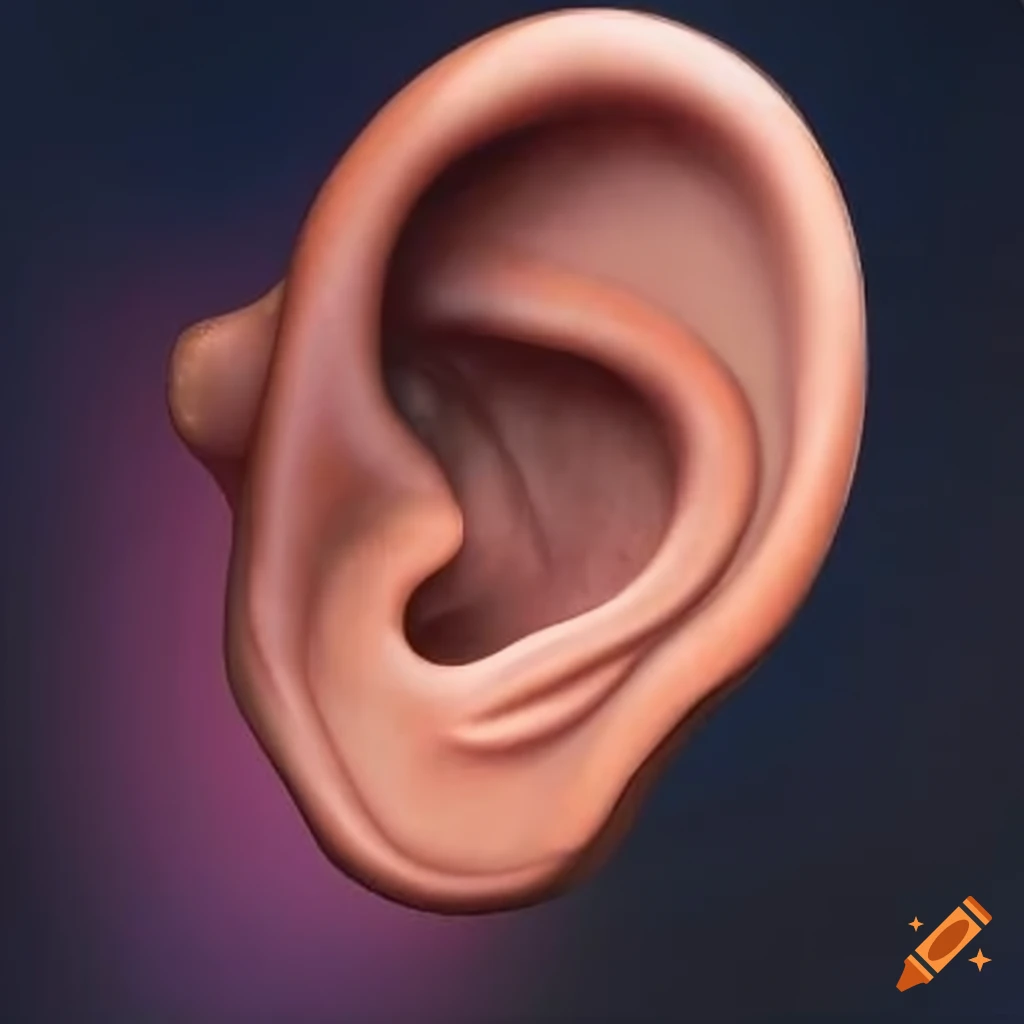 Giant human ear in space on Craiyon