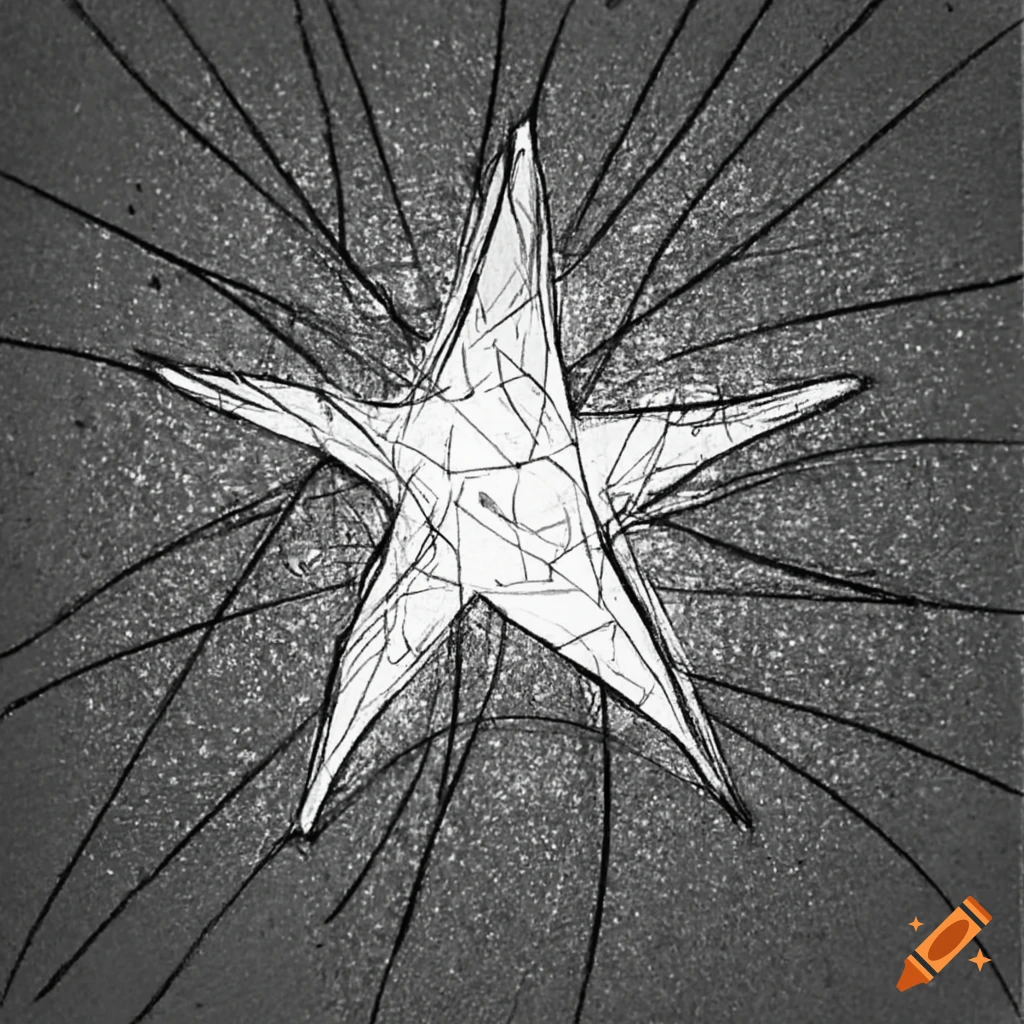 Drawing a star with a pencil on Craiyon