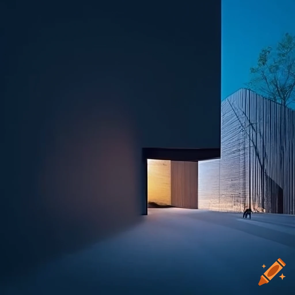 Interlocking minimalist architecture design on Craiyon