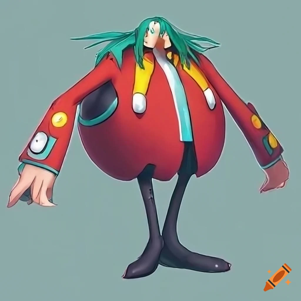 Dr eggman and hatsune miku hybrid character on Craiyon