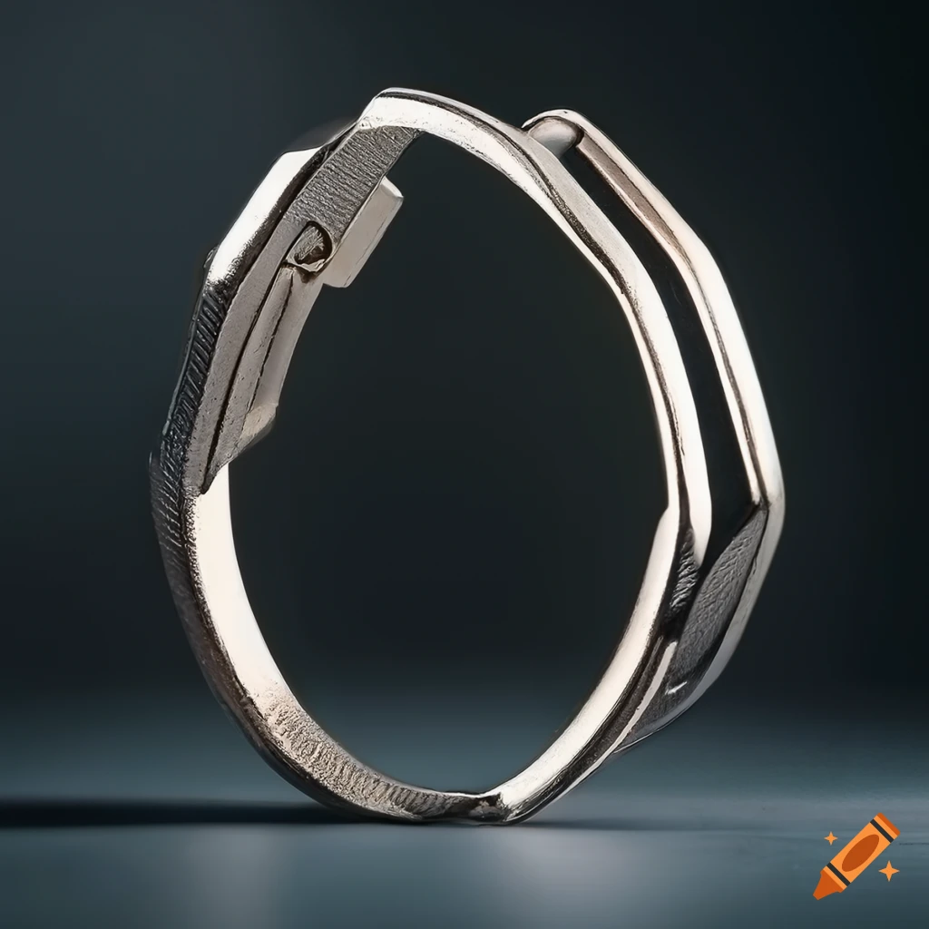 Solid metal bracelet with unique design on Craiyon