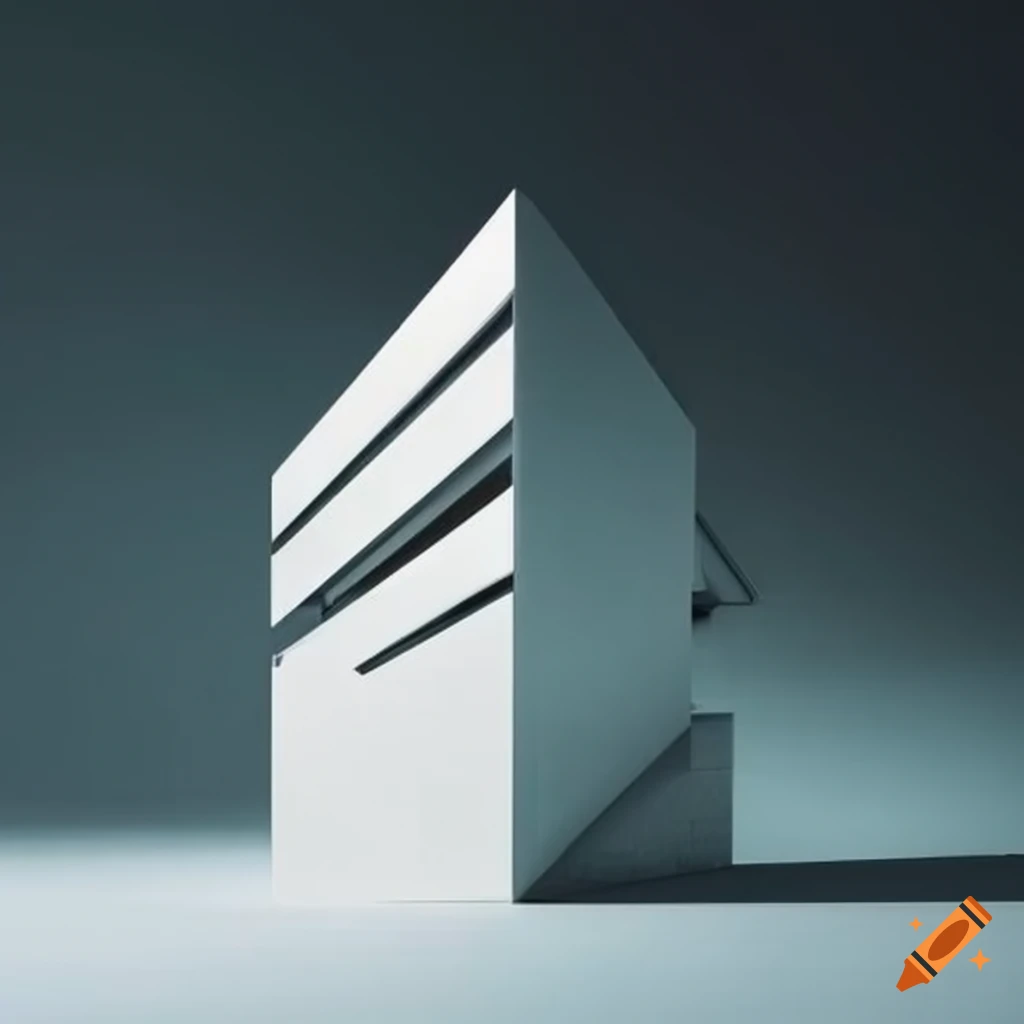 Interlocking minimalistic architecture design on Craiyon