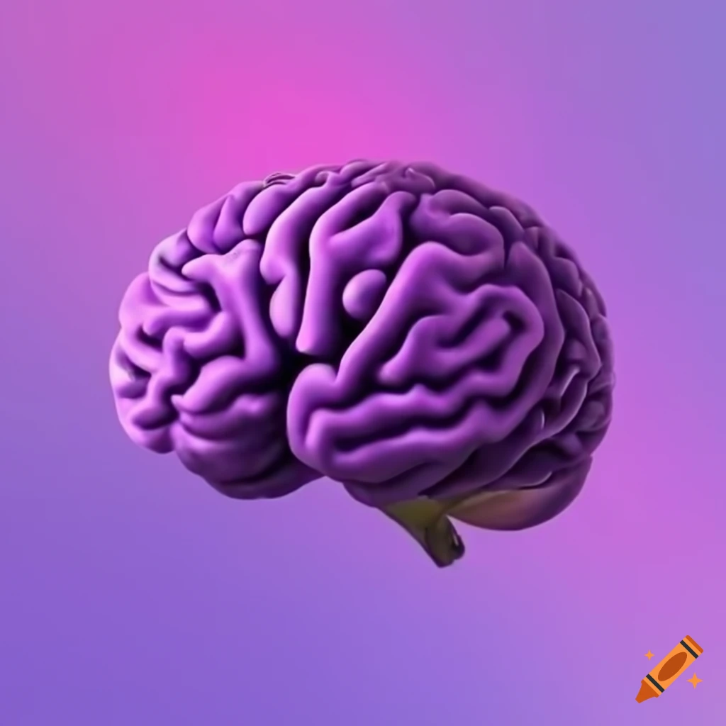 Purple brain on Craiyon