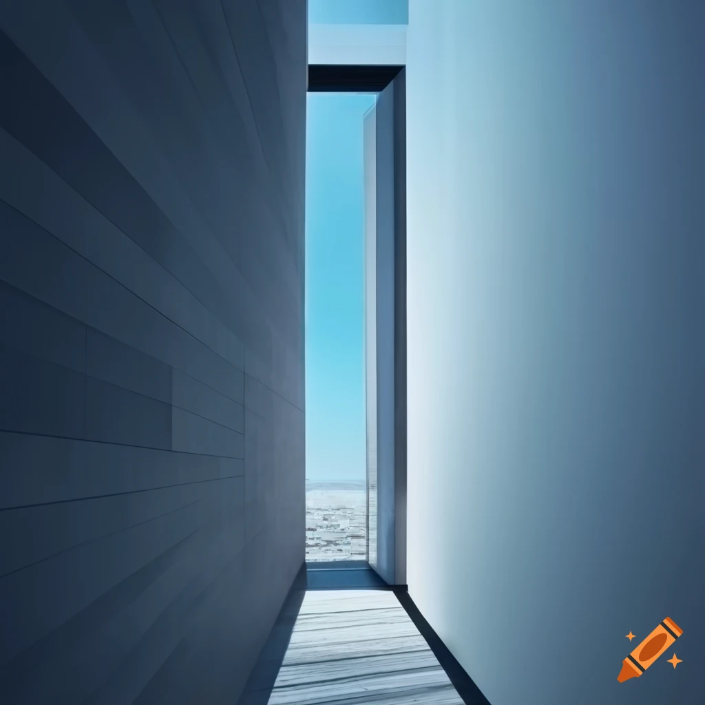 Interlocking minimalist architecture design on Craiyon