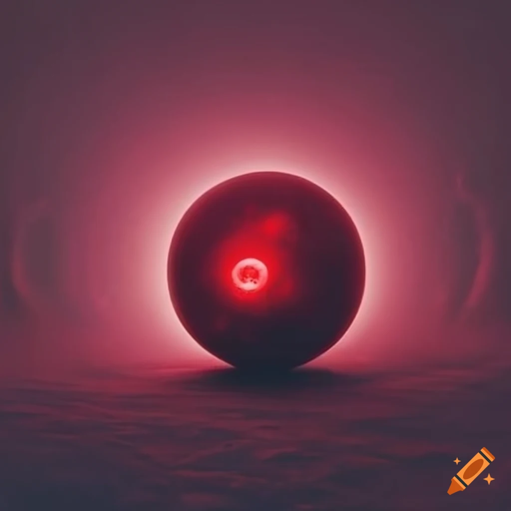 Ethereal and mystical red orb with a glowing trail on Craiyon