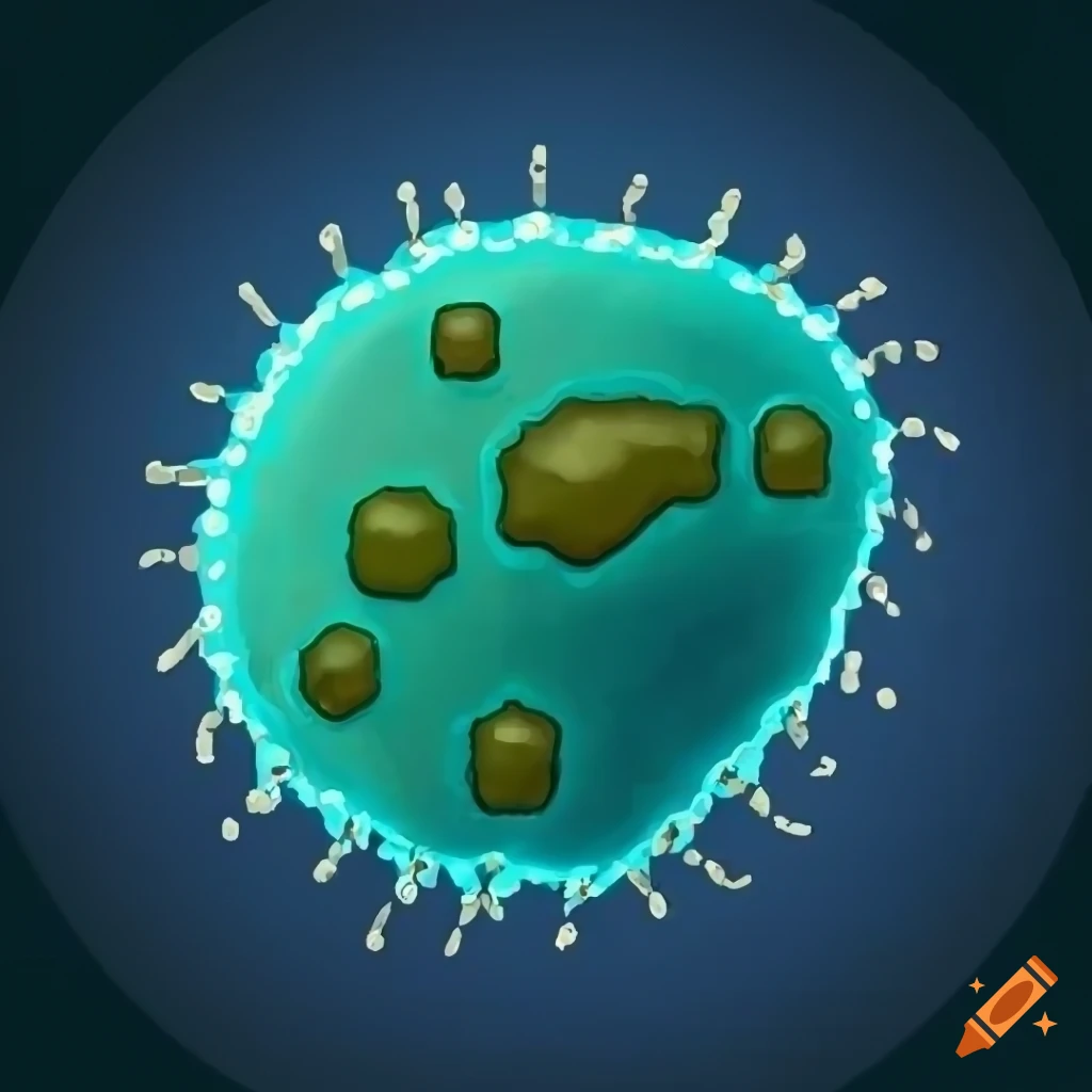 Top view of bacteria in a pixelated 2d game on Craiyon