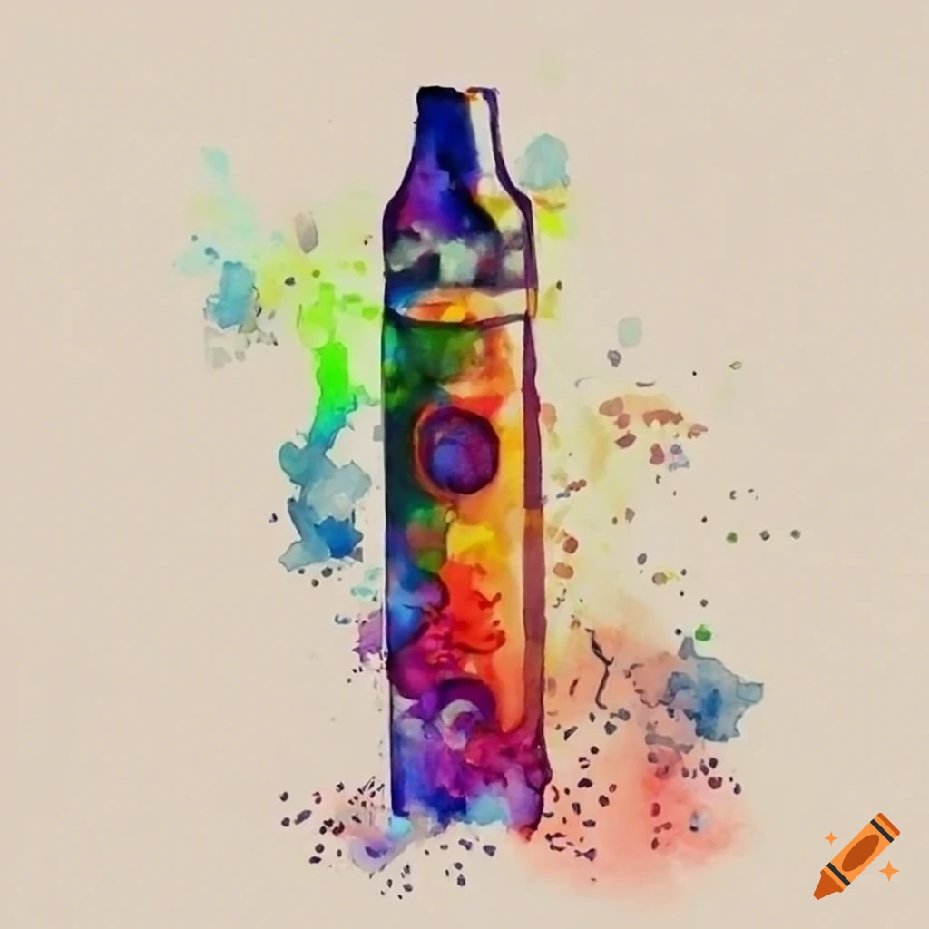 Electronic cigarette in watercolor style on Craiyon