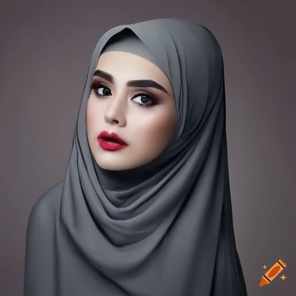 Beautiful girl with realistic hijab on Craiyon