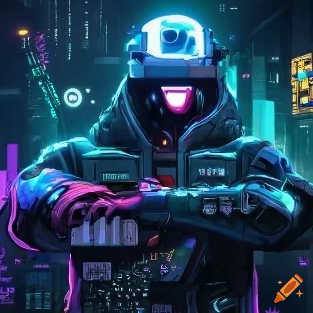 High-detail cyberpunk android on Craiyon