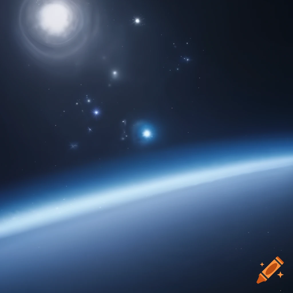 Vast space with stars and galaxies on Craiyon