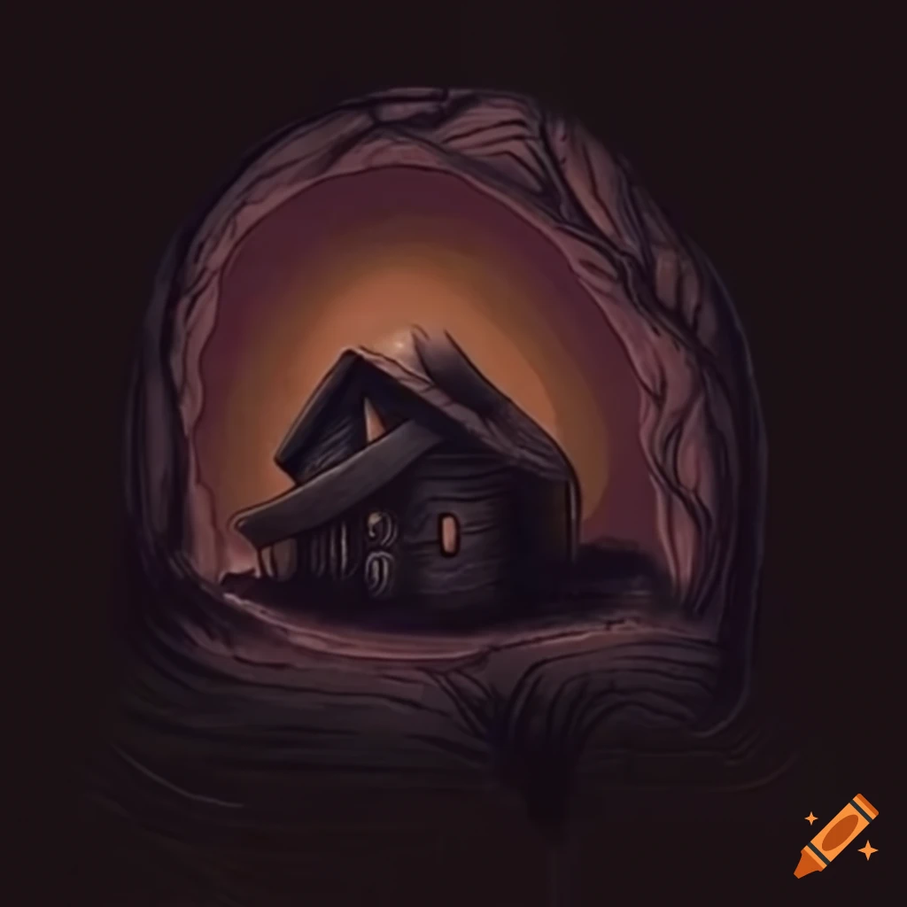 Dark and mysterious book burrow on Craiyon