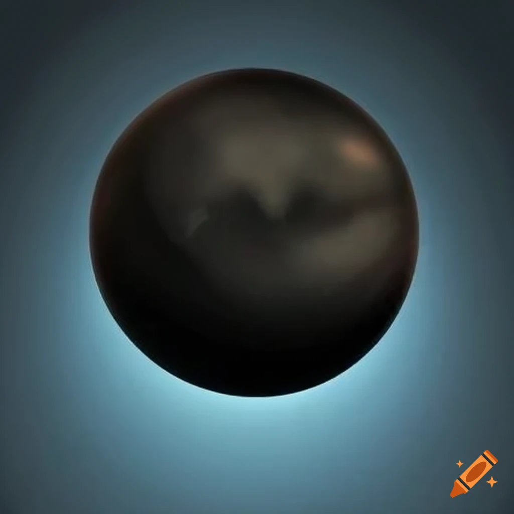 Perfect sphere in a deep and dark empty world on Craiyon