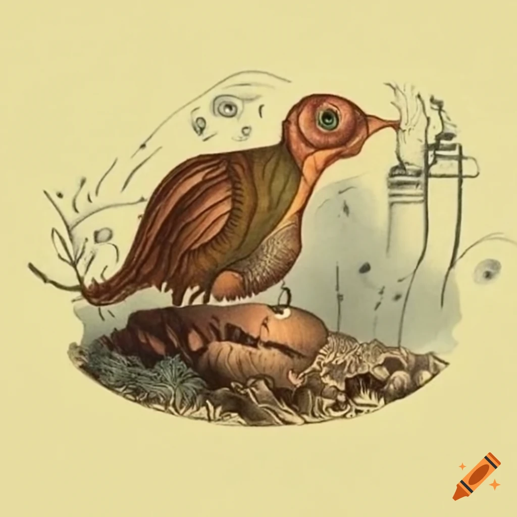 Illustrations of strange and unknown creatures from an antique science ...