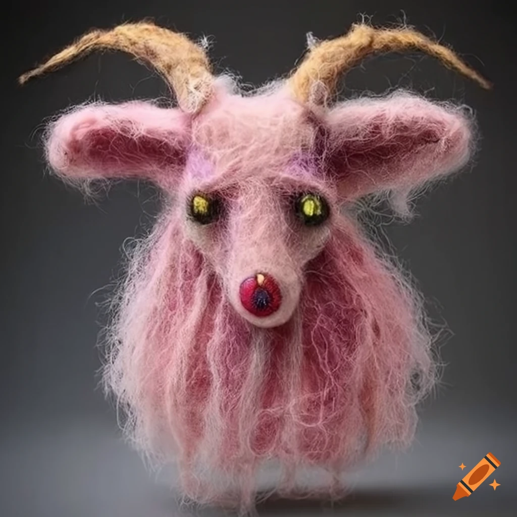 Unique creatures made of felted wool in intricate clothing designs on ...