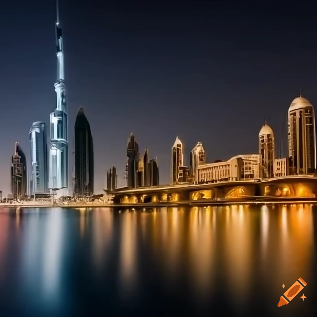 Dubai skyline with modern skyscrapers on Craiyon