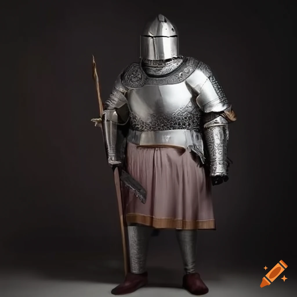 Medieval knight in heavy armor on Craiyon