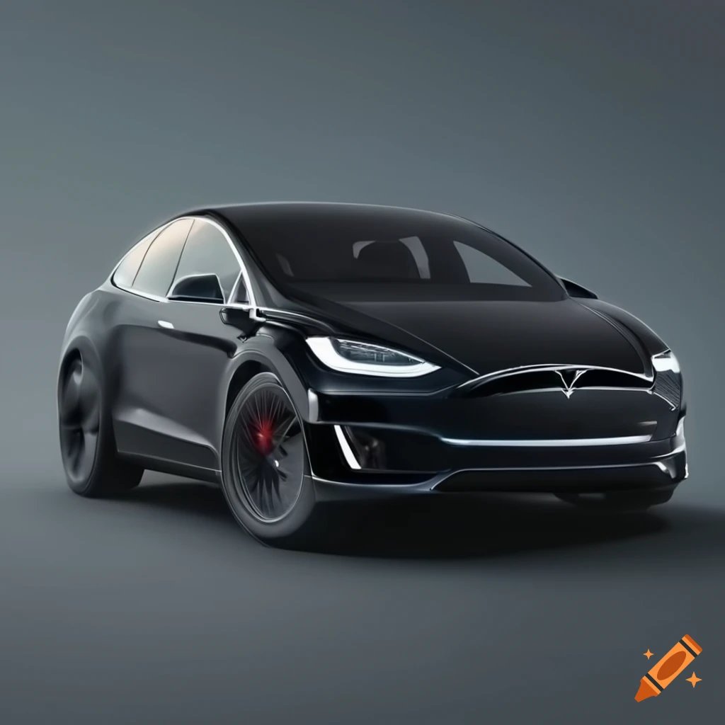 Tesla model x 2030 in black color on Craiyon