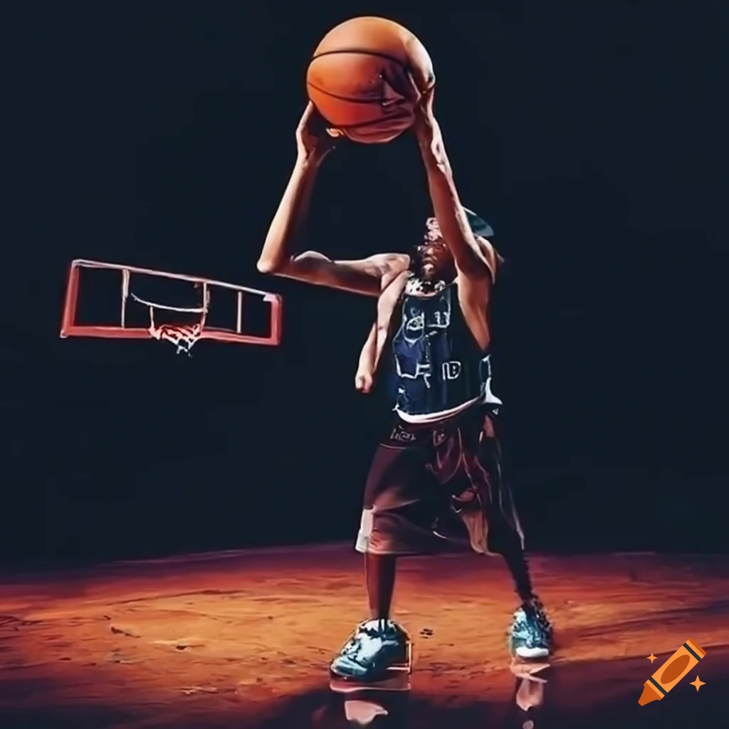 Basketball court with rappers on Craiyon