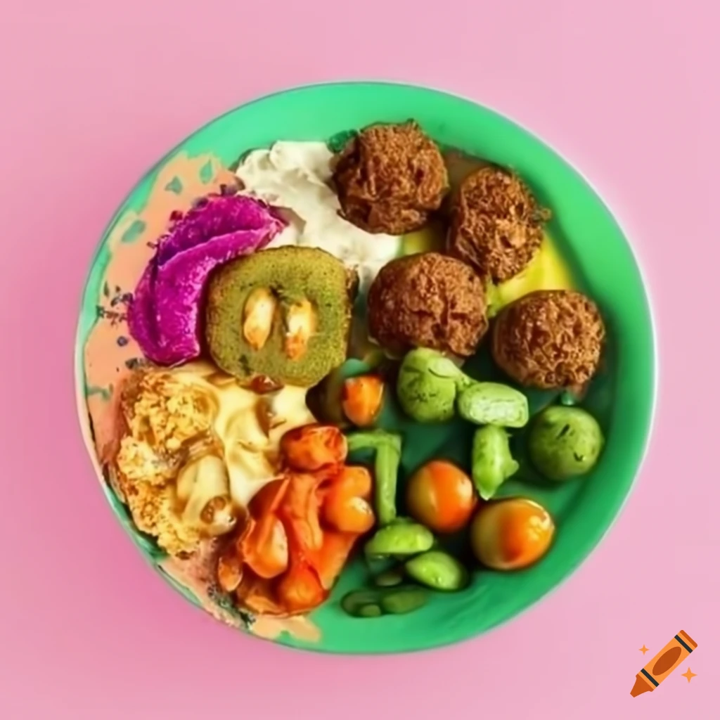 Vegan plate on Craiyon