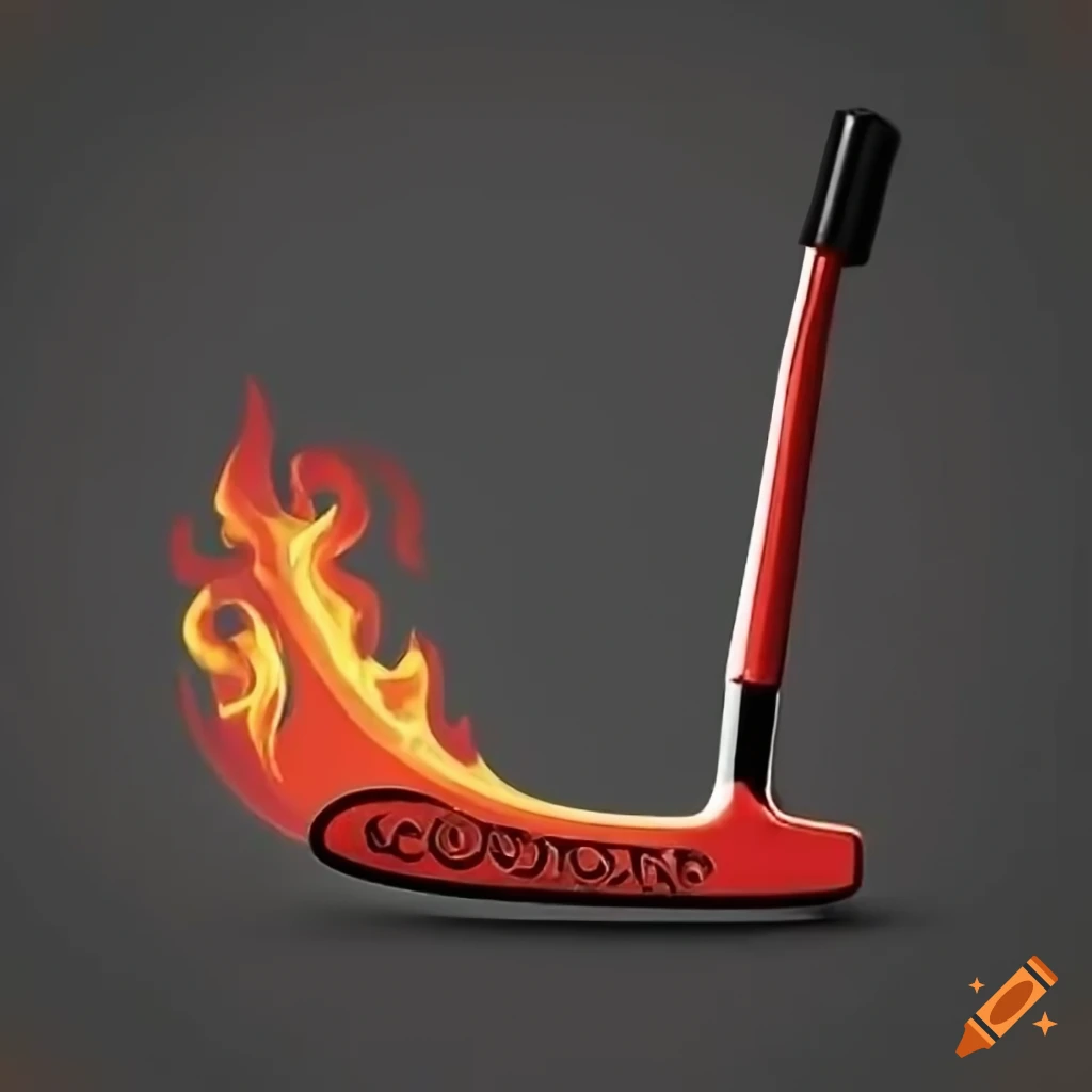 Fire putter golf club logo on Craiyon