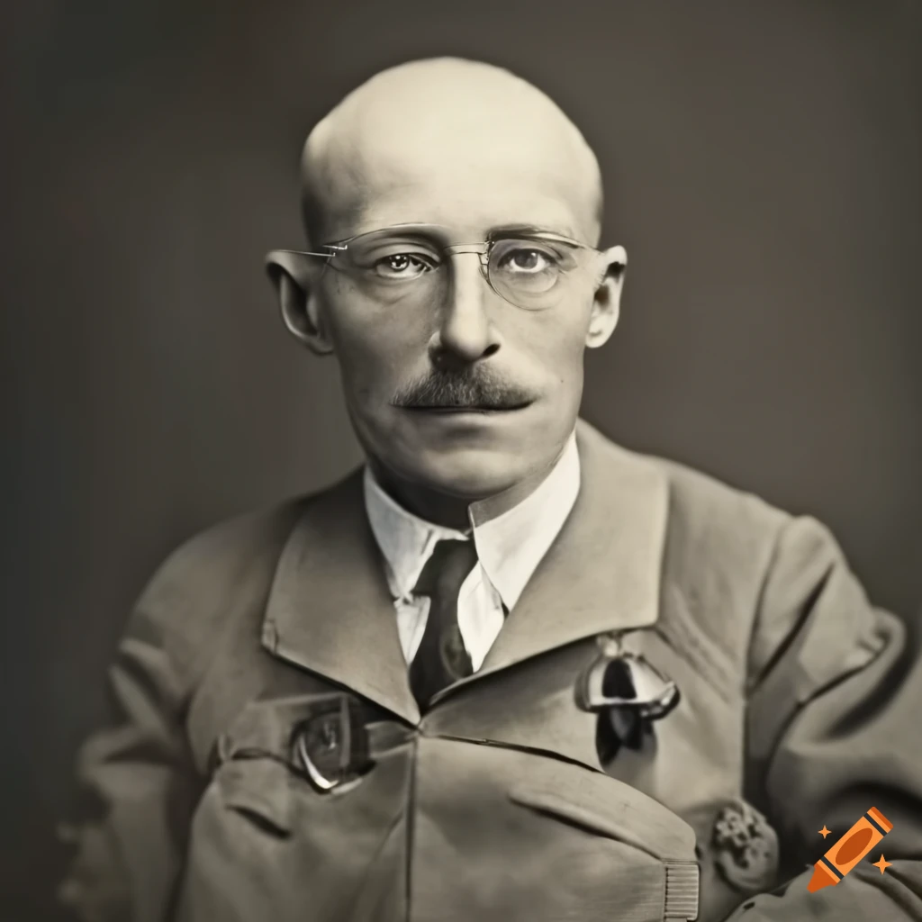 Portrait of aeronautic engineer, age 54, in 1925 on Craiyon