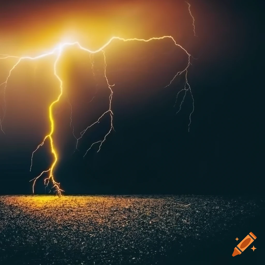 Black and gold color scheme with lightning bolts in an urban setting on ...