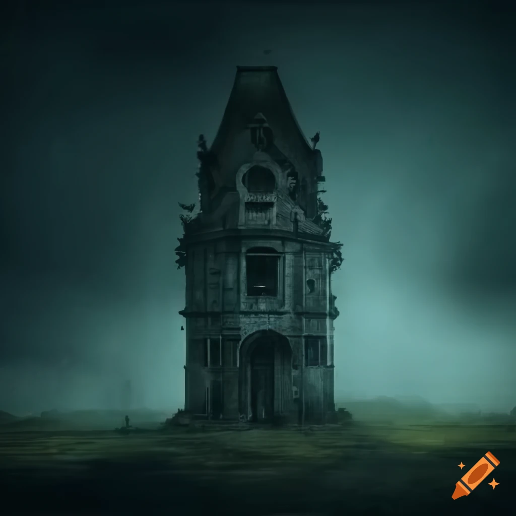 Old time memory in a sad landscape on Craiyon