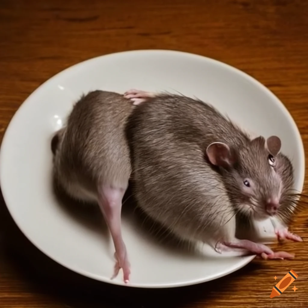 Plate filled with multiple rats on Craiyon