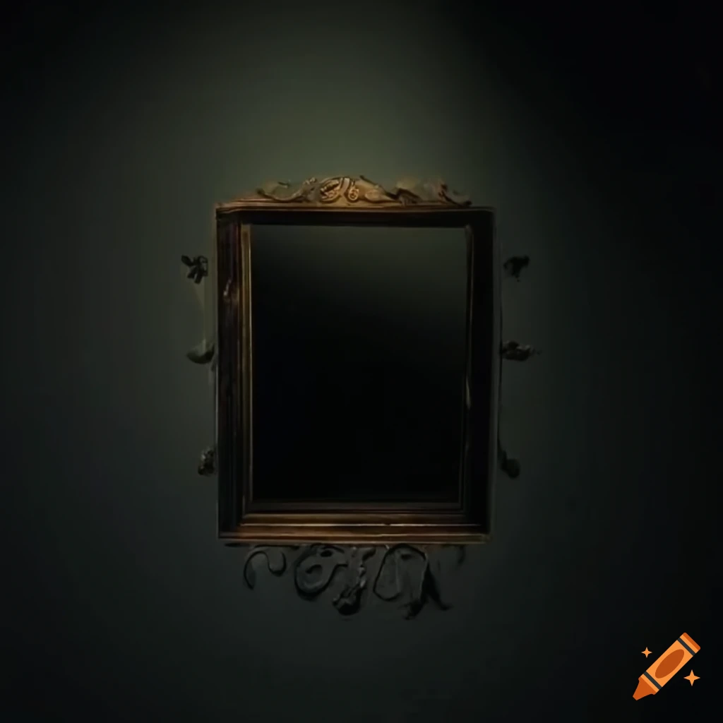 Old mirror in a dark room on Craiyon