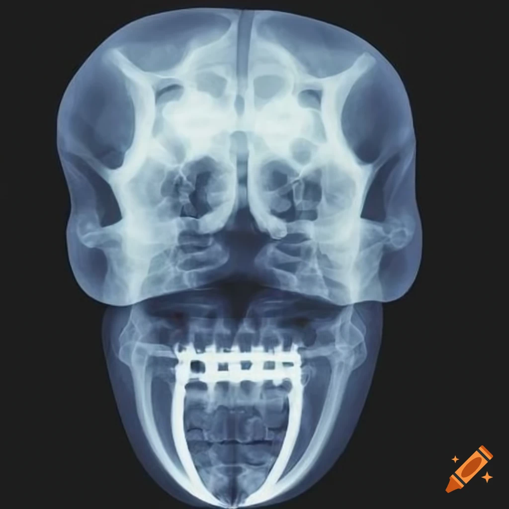 Detailed x-ray of teeth alignment and bone structure for a radiant ...