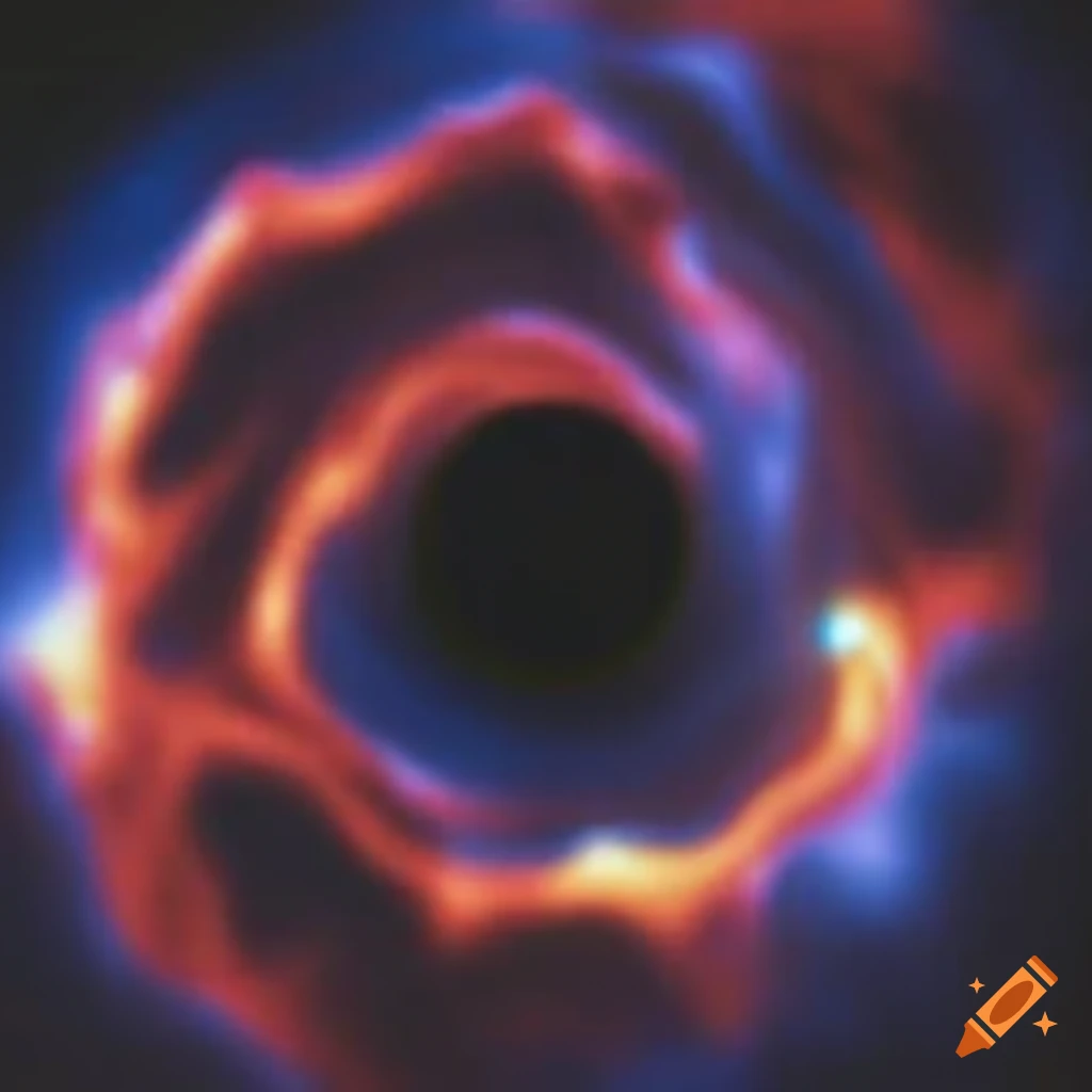 Supernova with a black hole in space on Craiyon