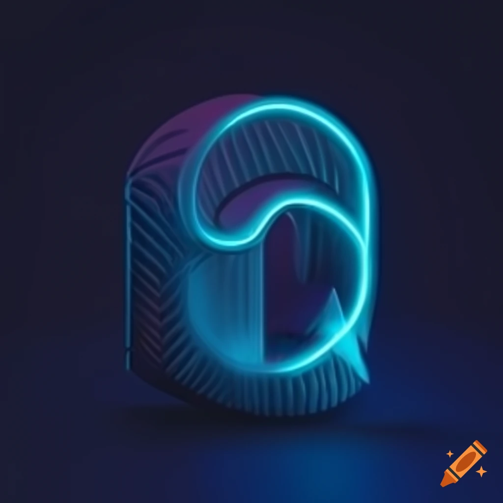 Cyber Security theme logo with letters ML in neon high contrast over ...