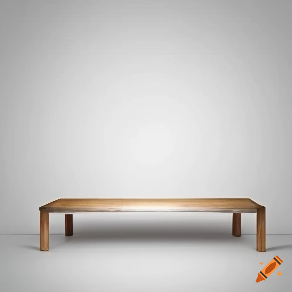 Empty art gallery display table on white background on Craiyon