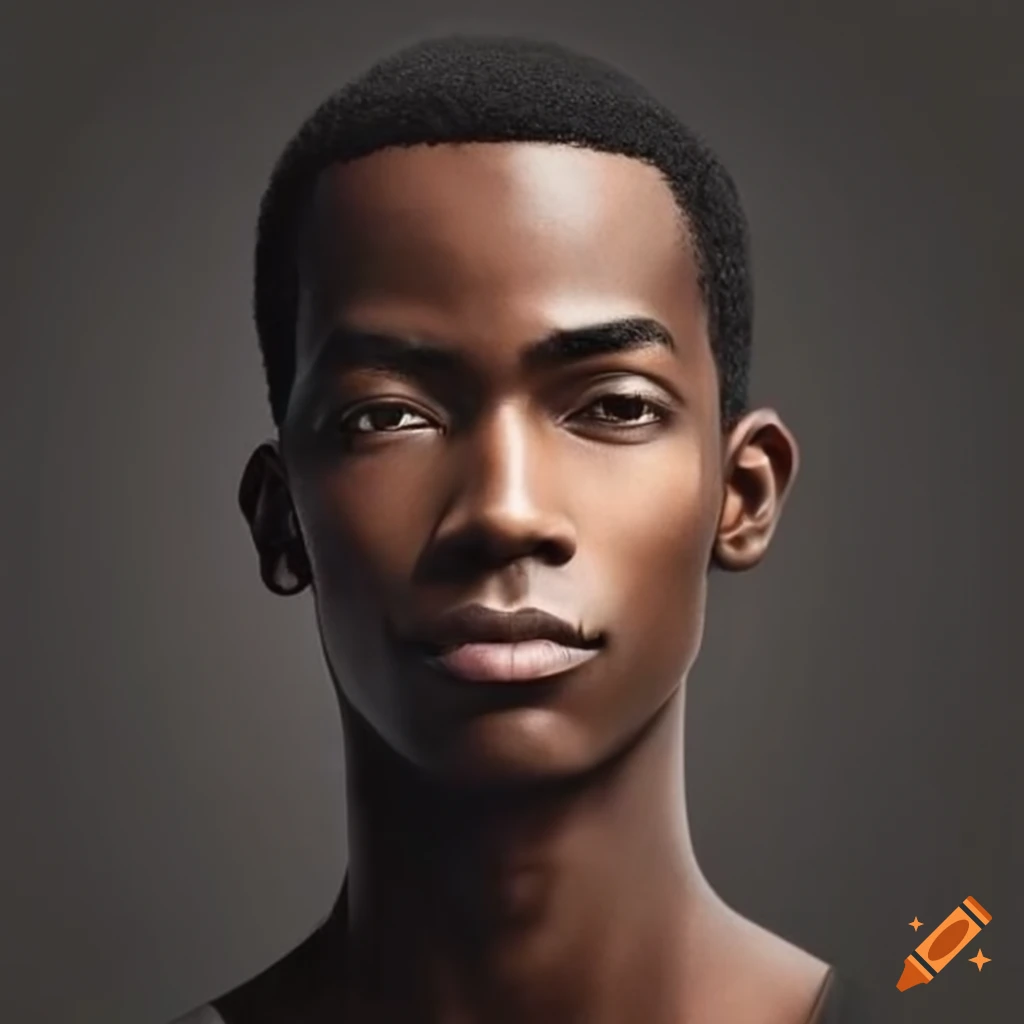 Portrait of a handsome black man on Craiyon