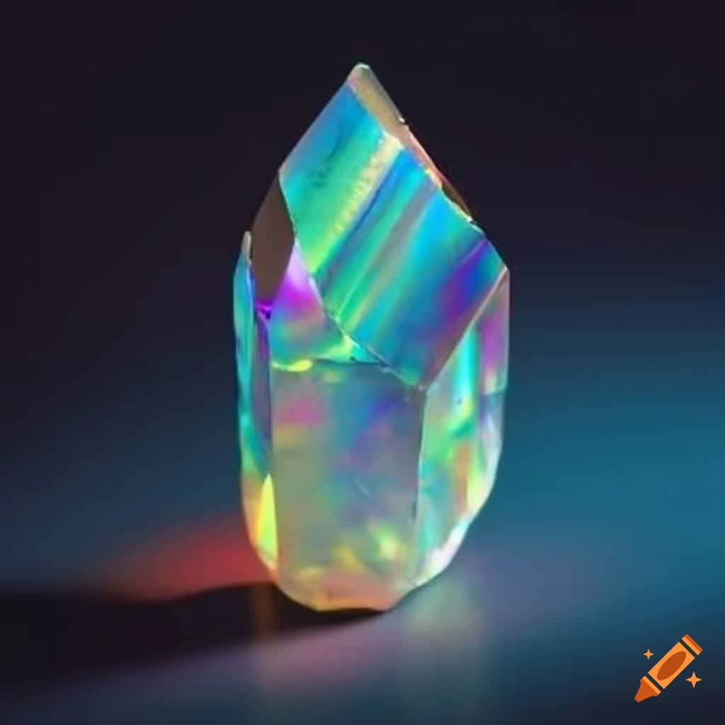 Iridescent crystal on Craiyon