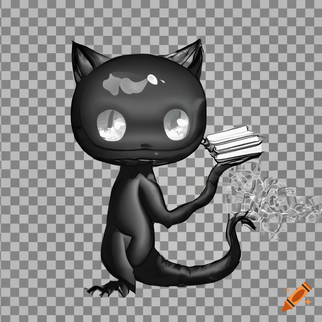 Github dragon woman books illustration with a transparent background on ...