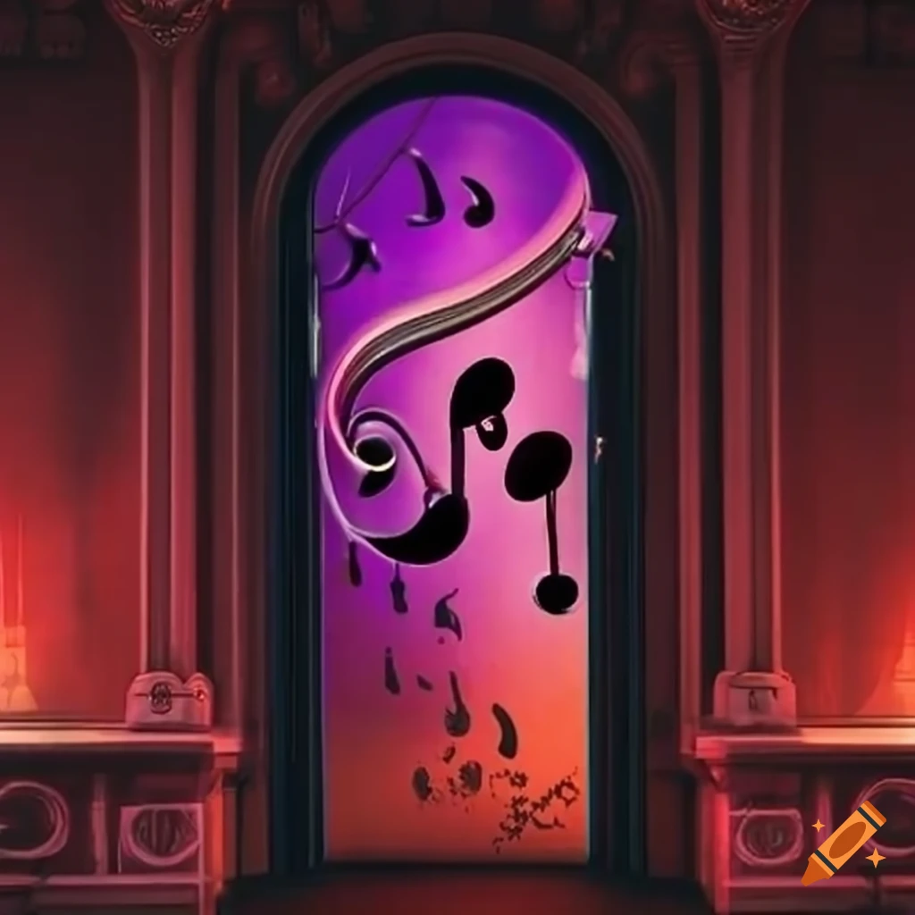 Musical door on Craiyon