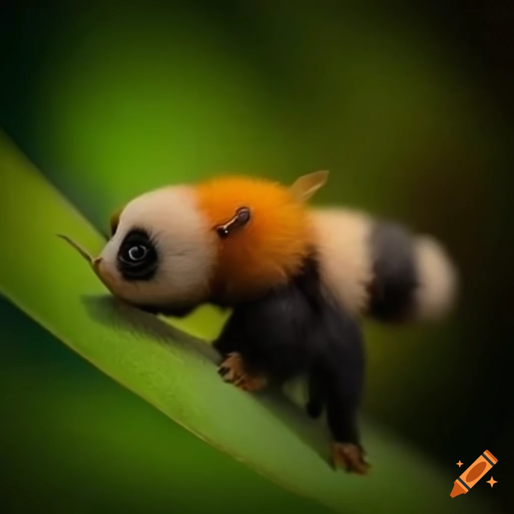 Adorable panda-bee hybrid creature design on Craiyon