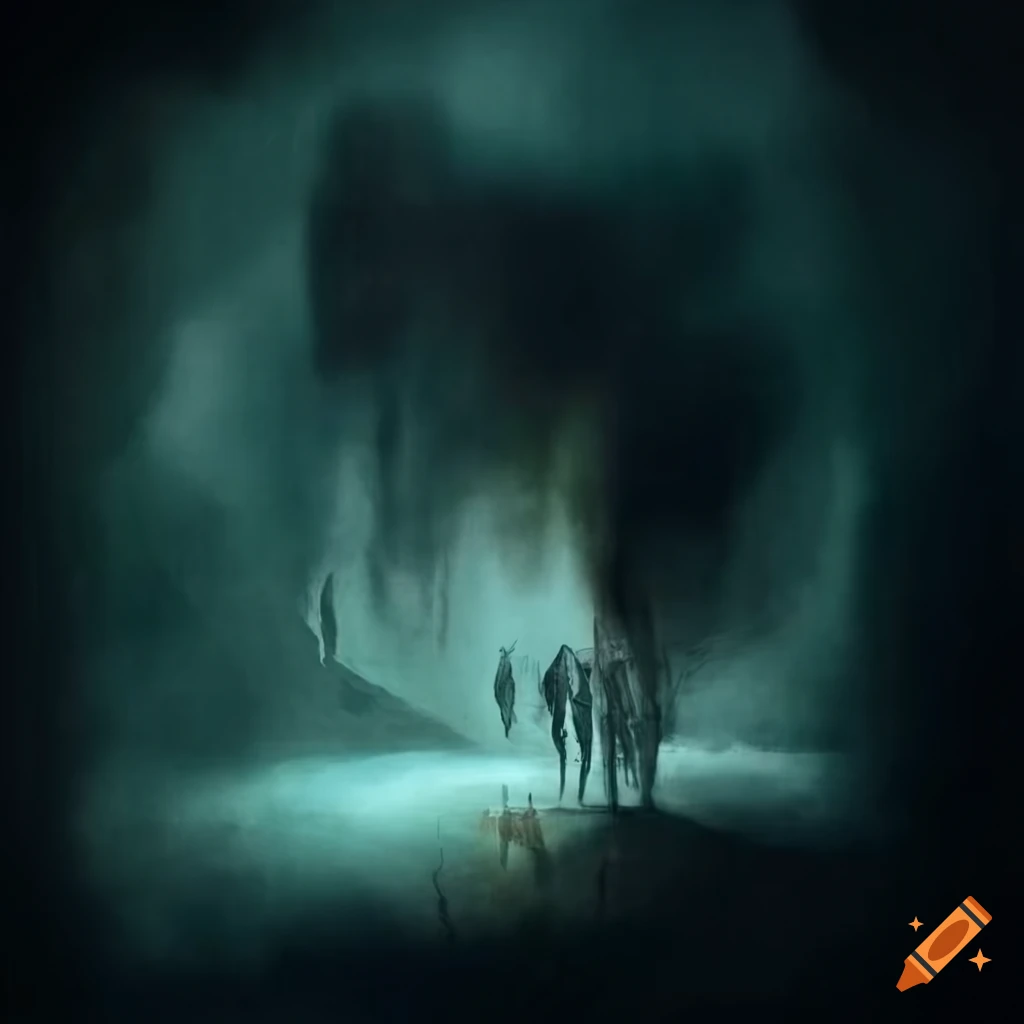 Surreal alien landscape with meticulous detailing and fleshy textures ...