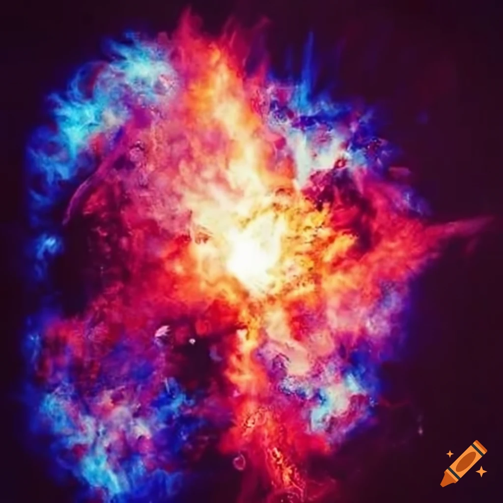 Supernova explosion on Craiyon