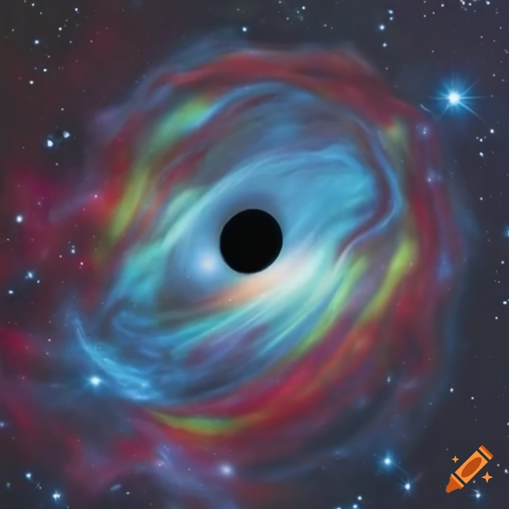 Supernova with a black hole in space on Craiyon