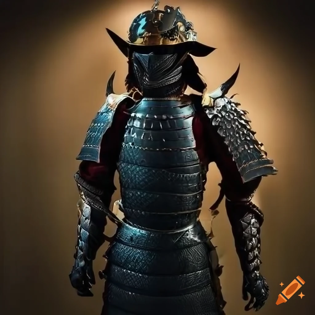 Japanese-inspired metal dragon armor full suit for a realistic look on ...
