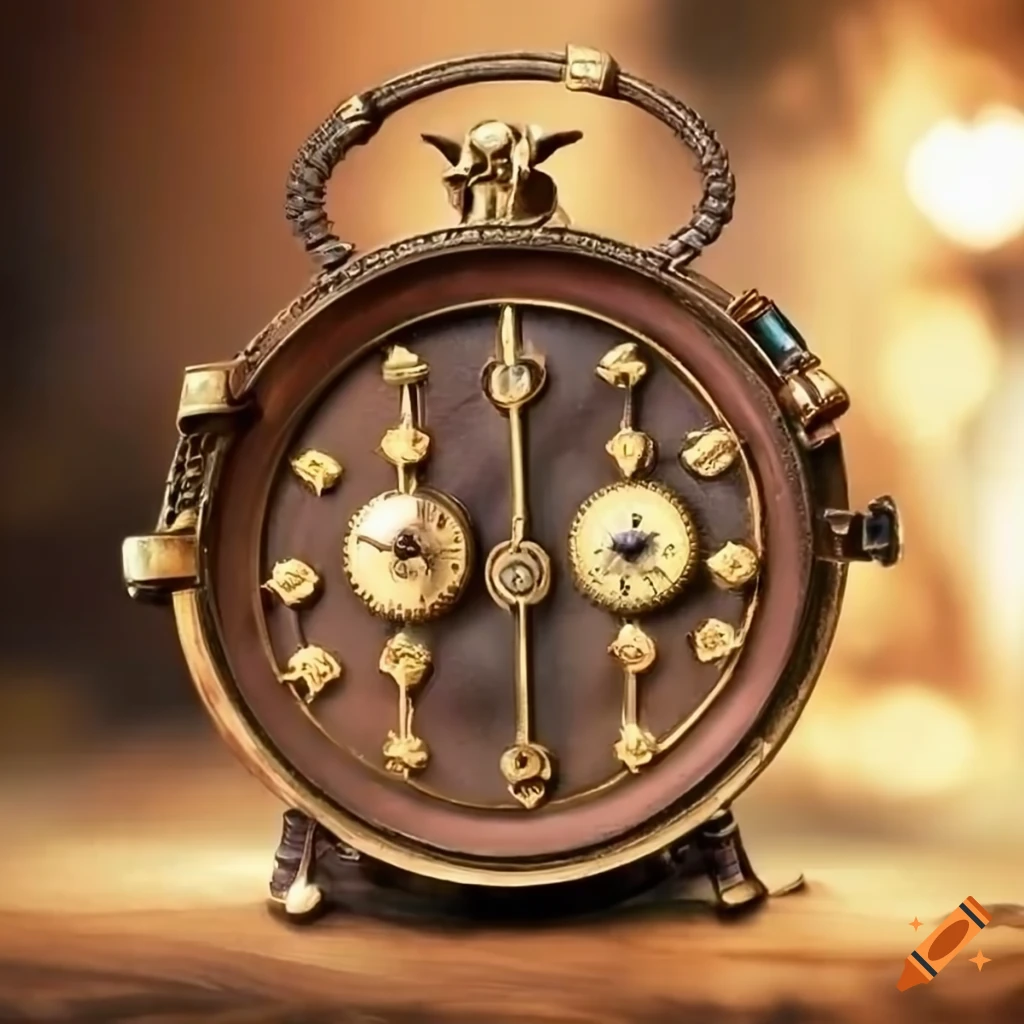 Steampunk manometer gauge with graduated dial on Craiyon