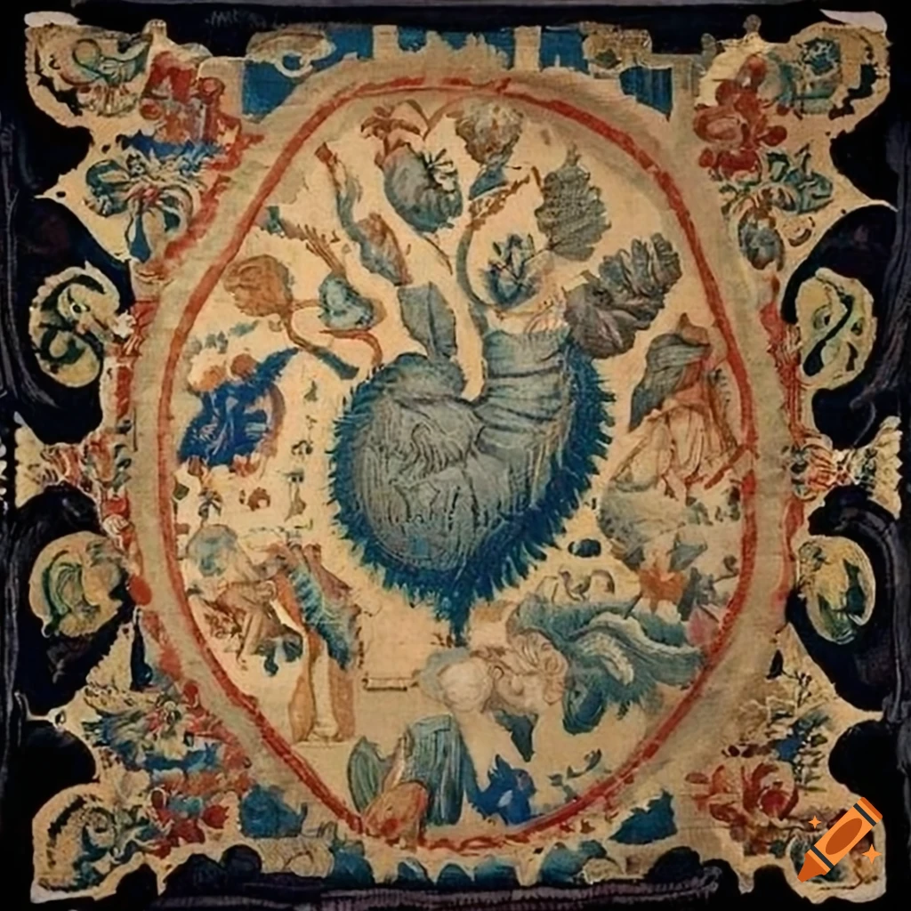 Organic life tapestry art with emotive composition and lighting on Craiyon