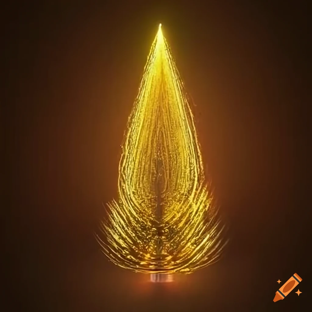 Shining golden needle on Craiyon